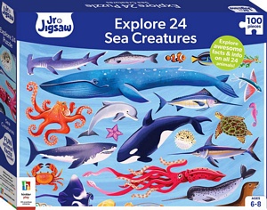 Junior Jigsaws Explore 24 Puzzle Sea Creatures | Baker & Taylor
