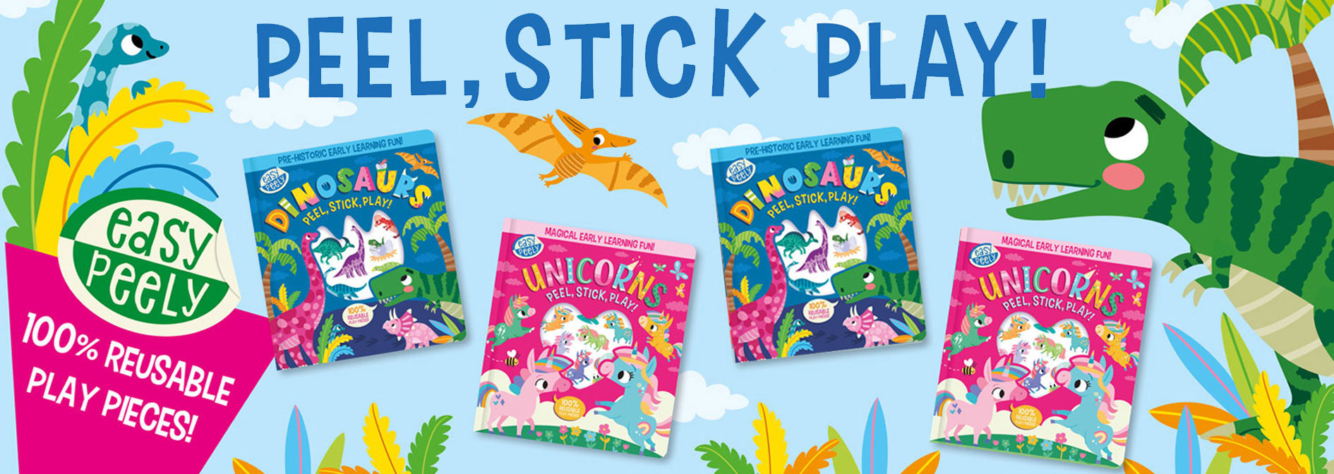 Easy Peely Fun with unicorns and dinosaurs | Baker & Taylor